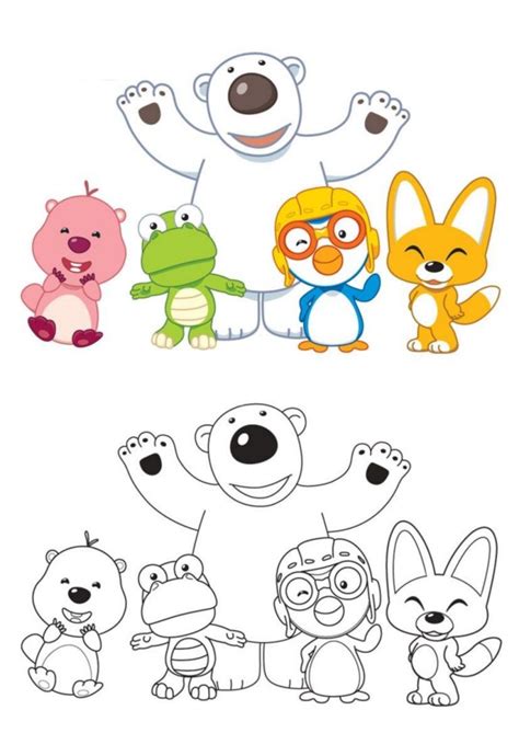 뽀로로 색칠공부 뽀롱뽀롱뽀로로 색칠공부 프린트 자료 색칠공부 그림도안 이미지첨부 Artofit
