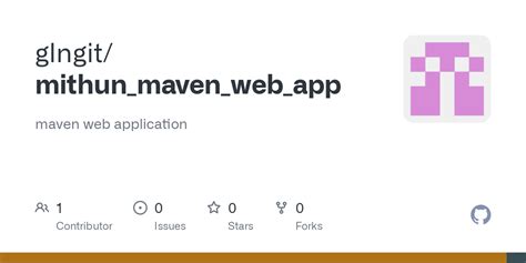 GitHub Glngit Mithun Maven Web App Maven Web Application