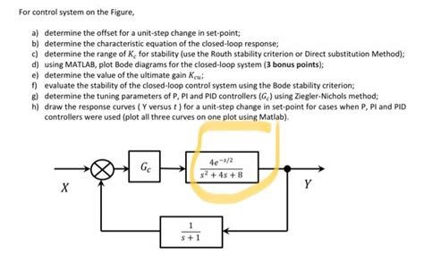 Solved For Control System On The Figure A Determine The Chegg