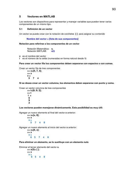 vectores con matlab pdf vector euclidiano cadena informática