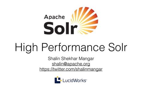 High Performance Solr Pdf
