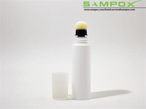 White Concealer Tube With Press Sponge Applicator Head D30mm Sampox