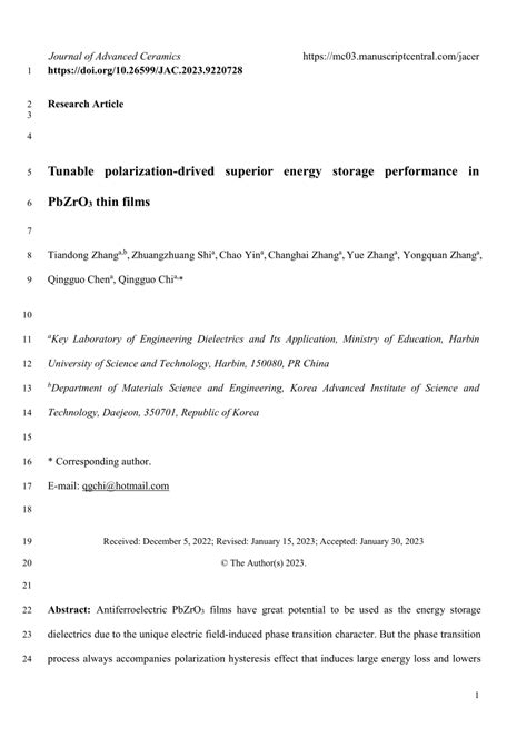 Pdf Tunable Polarization Drived Superior Energy Storage Performance