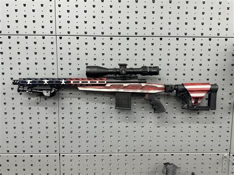 Howa 1500 308 Bolt Action American Flag Chassis Threaded Barrel Rifle