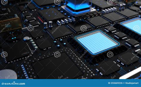 Components Of Quantum Computer Parts Stock Illustration