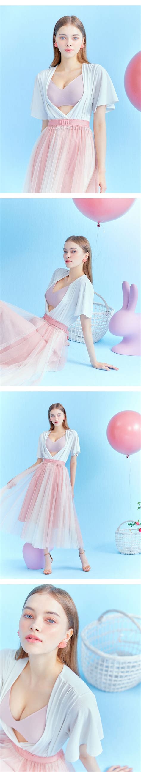 퓨징 쉐이핑 젤리 핑크 브라 팬티 세트 감도 깊은 취향 셀렉트샵 29cm