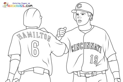 Cincinnati Reds Coloring Pages Coloring Nation