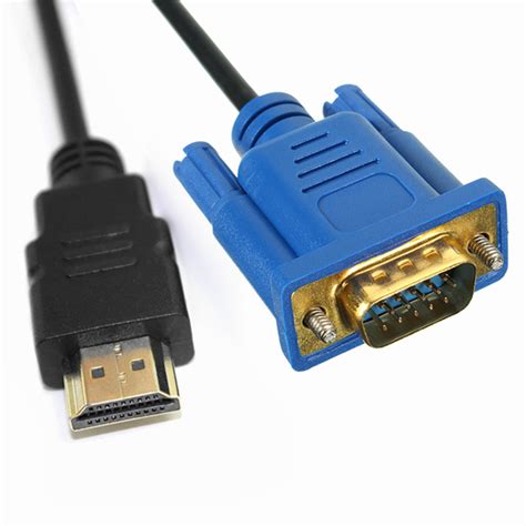 Hdmi Gold Male To Vga Hd Male Pin Adapter Cable Ft M P