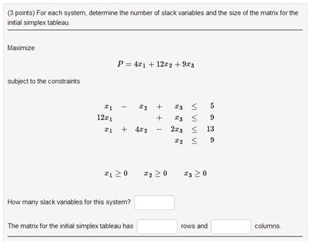 Solved 3 Points For Each System Determine The Number Of Chegg Com