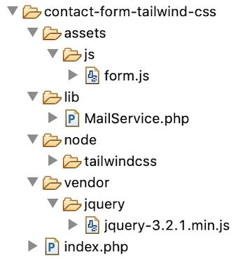 Responsive Contact Form Using Tailwind CSS Phppot