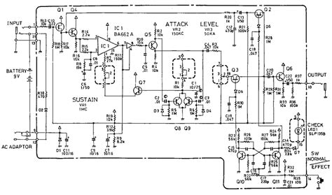 Boss Cs 2 Compression Sustainer Guitar Pedal Schematic Diagram