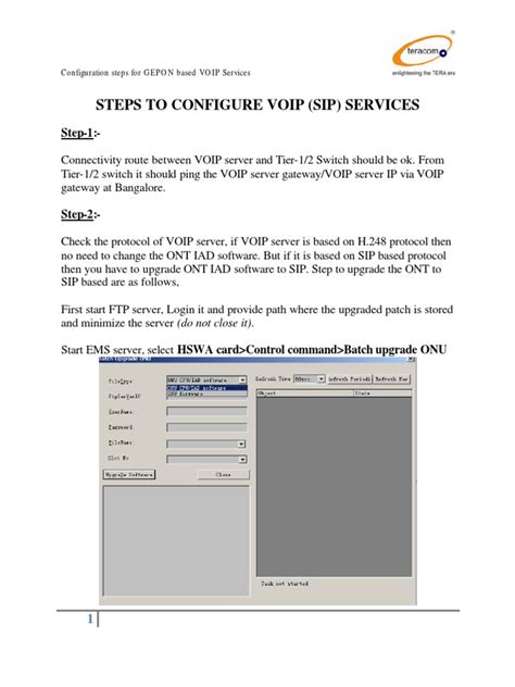 Steps To Configure Voip Services Pdf Voice Over Ip Session Initiation Protocol