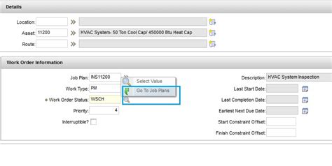 Using Preventive Maintenance PM Records To Create Work Orders