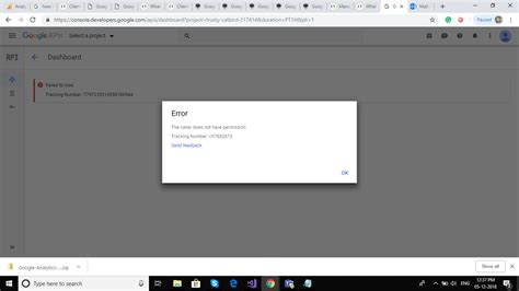 The Caller Doesnot Have Permission Error While Logging In To Google Api Console Stack Overflow