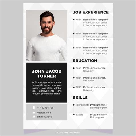 Premium Vector Editable Simple Resume Or Cv Template A4