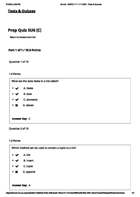 Quiz 6 Quiz 833 Pm Efundi Cmpg V 2024 Tests Quizzes Tests Quizzes Prep Quiz Su6 Return