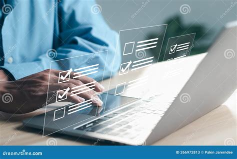 Questionnaire With Checkboxes Stock Image Image Of Criticism Events 266972813