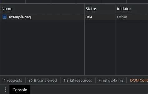 Chrome Developer Tools Network Tab