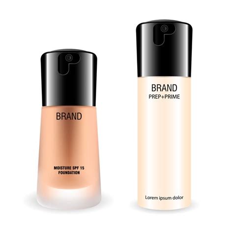 Premium Vector Foundation Cosmetics Bottle Set