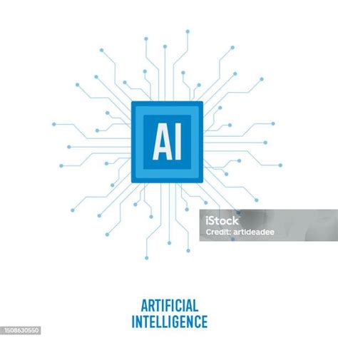 인공 지능 로고 디자인 인공 지능 프로세서 칩 기계 학습 스마트 로봇 및 클라우드 컴퓨팅 네트워크 디지털 Ai 기술 컴퓨터 웨이퍼에 대한 스톡 벡터 아트 및 기타 이미지