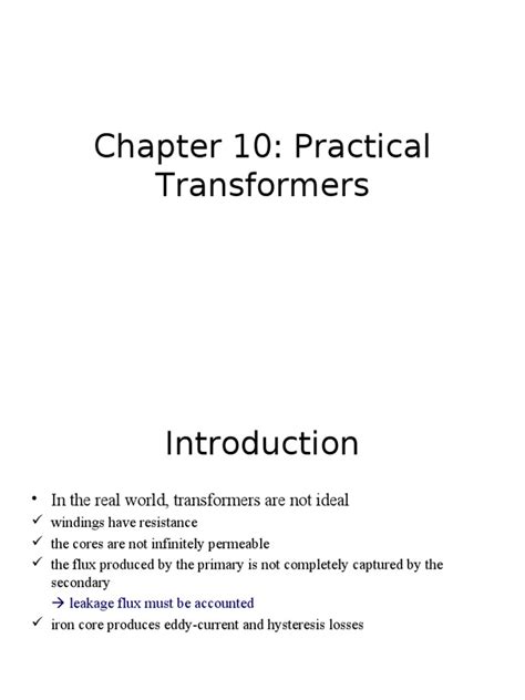 chapter 10 practical transformer pdf transformer electrodynamics