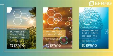 Publication Of The 3 Draft Efrag Esrs Ig Documents Efrag Ig 1 To 3 Sustainability