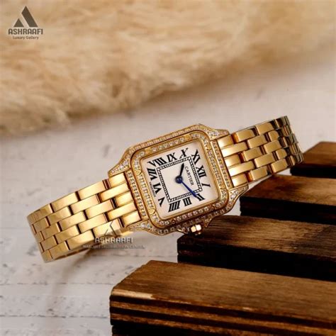 ساعت کارتیه پنتر طلایی Cartier Panthere S 64x Gwd گالری اشرافی