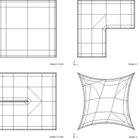 Examples Of Geometric Boundary Refined Meshes Generated By
