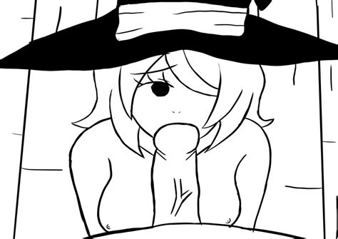 Rule 34 Animated Blowjob Boobs Monochrome Witch Hat 11553715