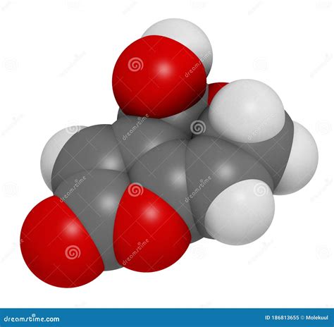 Patulin Mycotoxin Molecule 3d Rendering Stock Illustration