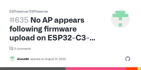 No Ap Appears Following Firmware Upload On Esp32 C3 12f Kit · Issue 635 · Espresenseespresense