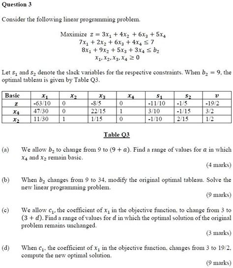 Question 3 Consider The Following Linear Programming Problem Maximize Z 3x 4x 6x 5x
