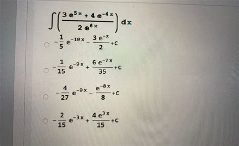 Solved 3 E5 4 E 43 See Dx 2 Ex 1 10 X 3 E 2 C 1 Chegg Com