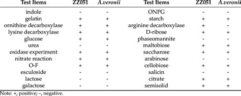 The Biochemical Characteristics Of The Pathogenic Bacteria Zz051 Download Scientific Diagram