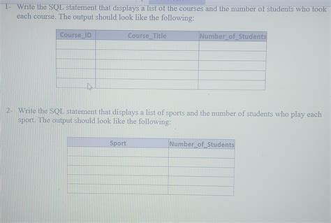 Solved Consider The Following Database And Answer The Chegg