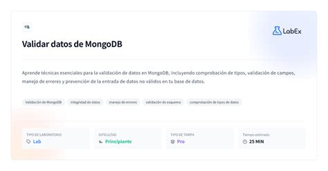 Cómo Validar Datos En Mongodb Labex
