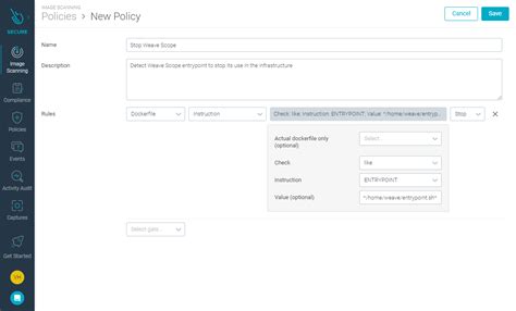 preventing malicious use of weave scope sysdig