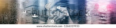 Business Process Abstract Diagram Gears Icons Stock Photo Shutterstock