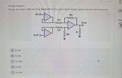 solved design problem design the value of r2 such that