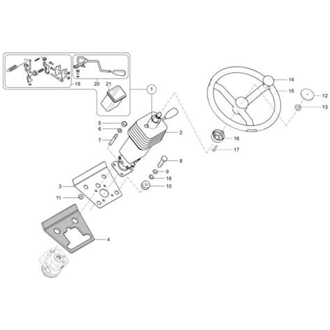 Steering Column Assembly For Wacker Th750 416 28 Telehandler Lands