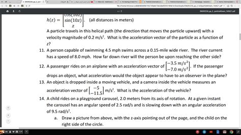 Solved A Particle Travels In This Helical Path The Chegg