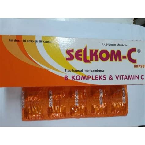 Jual Selkom C 500mg Strip Multivitamin Seperti Samcorbex Shopee Indonesia