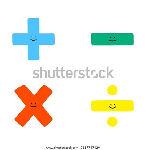 Illustration Set Four Arithmetic Symbol Mascot Stock Vector Royalty Free 2117747429 Shutterstock