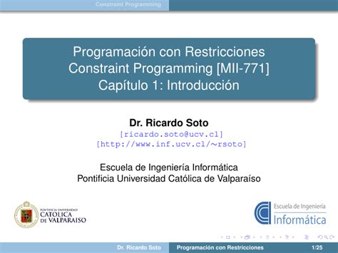 Programación Con Restricciones Constraint Programming Mii