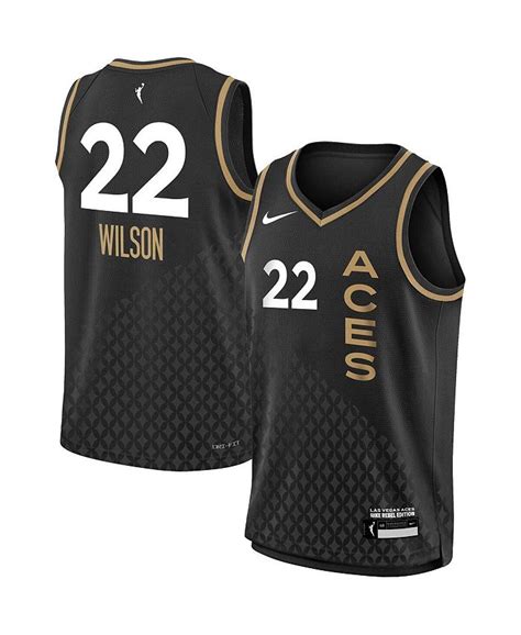Nike Big Boys And Girls Aja Wilson Black Las Vegas Aces 2022 Explorer