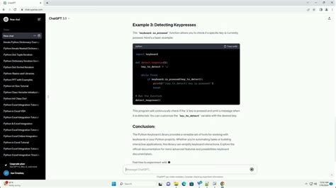 python keyboard library example youtube