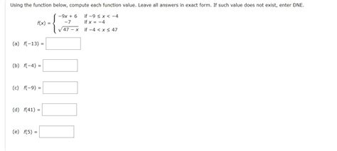 Solved Using The Function Below Compute Each Function Chegg