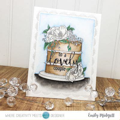Lovely Couple Cake Card Diy Homemade Anniversary Card