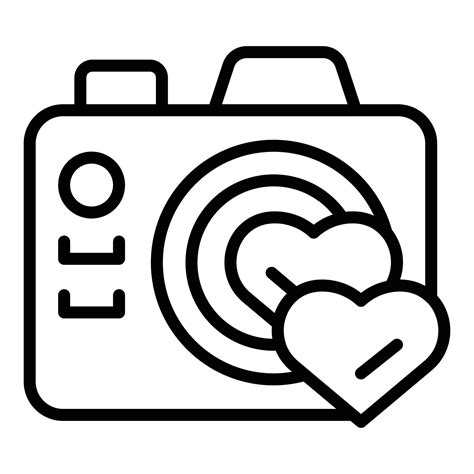 Camera Party Icon Outline Vector Wedding Event 15099080 Vector Art At Vecteezy