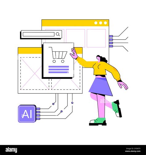 Ai Optimized Search And Navigation Abstract Concept Vector Illustration